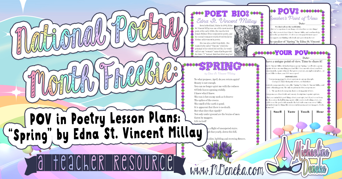 FREE Kids Poetry Activity: "Spring" by Edna St. Vincent Millay for ...