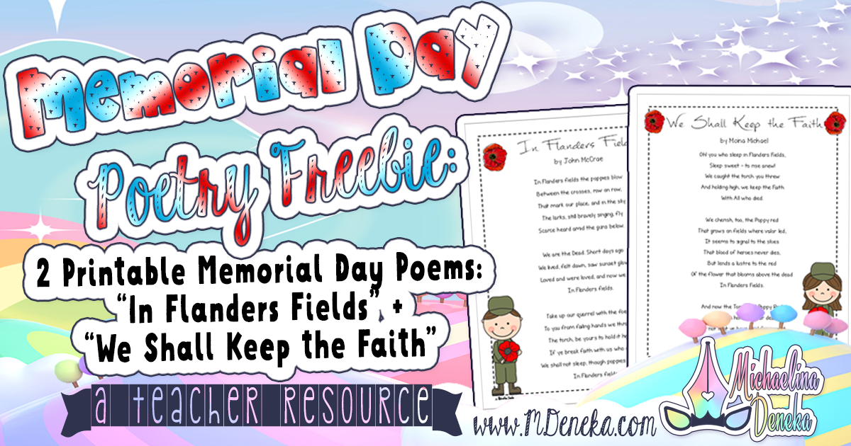 FREE Memorial Day Poems to Print, Teach, and Remember!